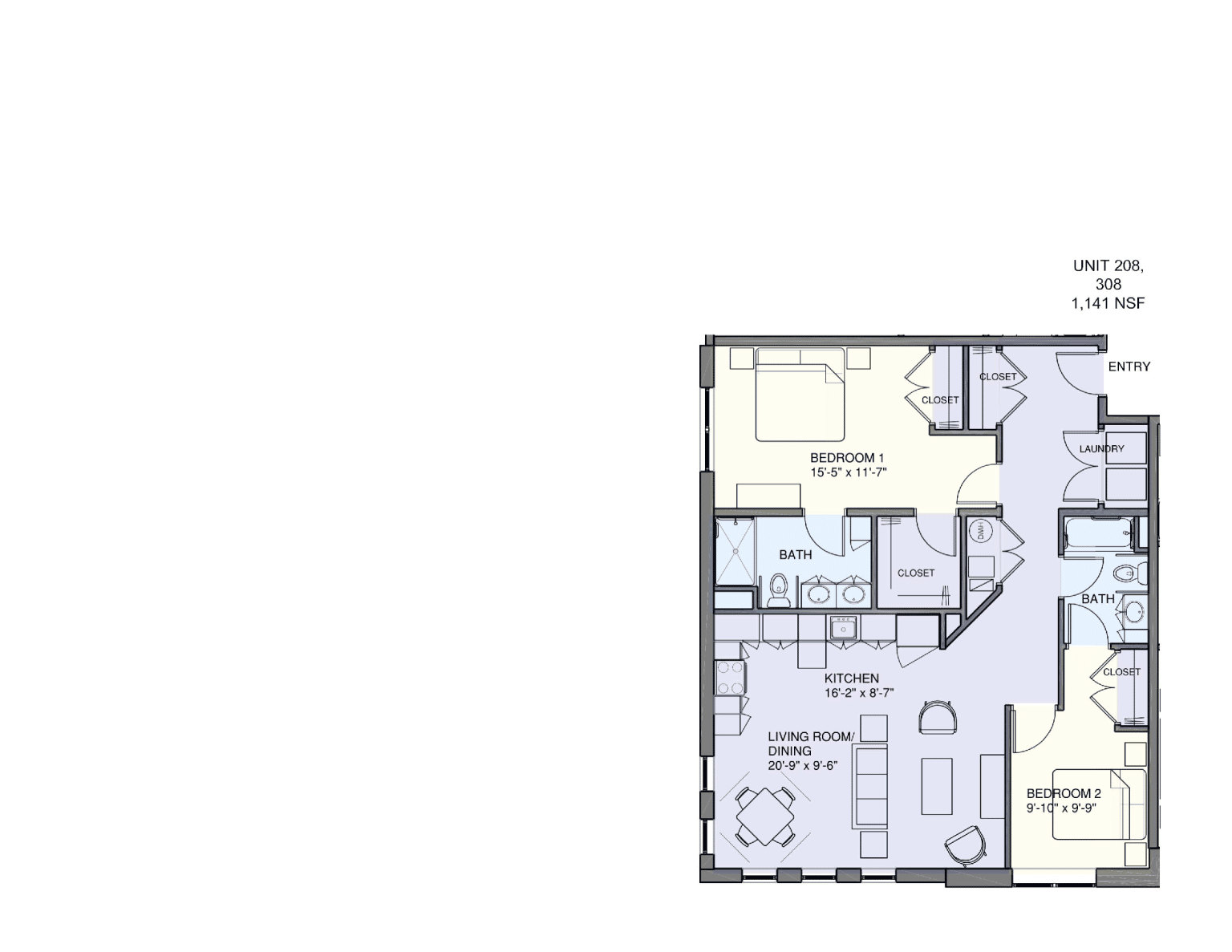 Floor Plans | 1-2BR Apartments in Berwyn, PA | The Fritz